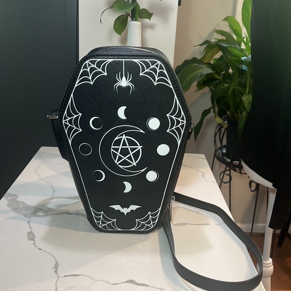 MAD Engine | Bags | Mad Engine Halloween Coffin Crossbody Blackwhite ...